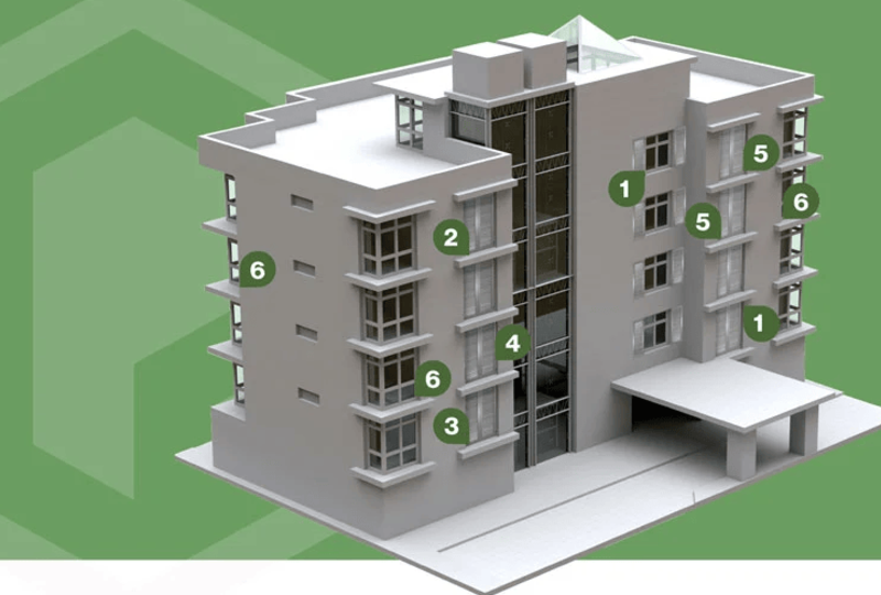Assembly of shutter stops and shutters on externally insulated walls ...